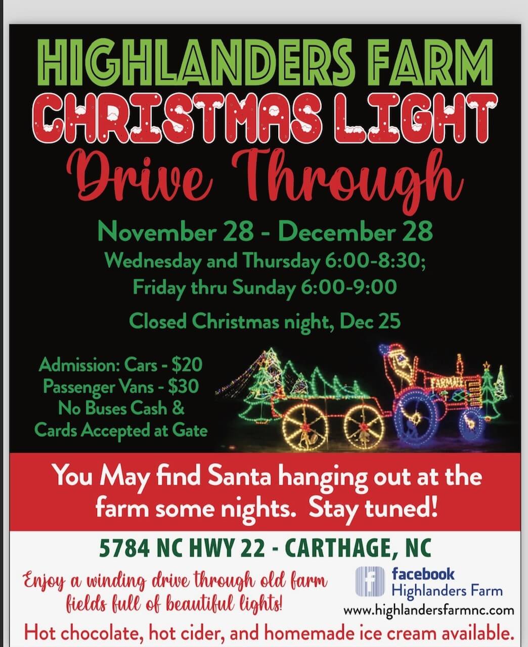 Highlander Farm Christmas Light Drive Through - Home of American Golf